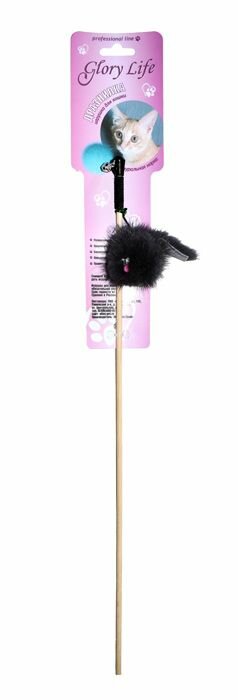 Игрушка для кошек "Зверёк из норки на верёвке" Glory Life дразнилка из меха норки