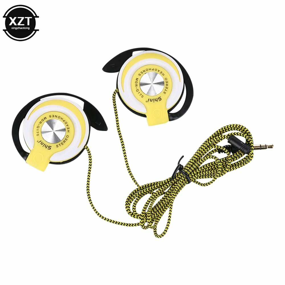 Желтые проводные наушники HIFI с тяжелыми басами