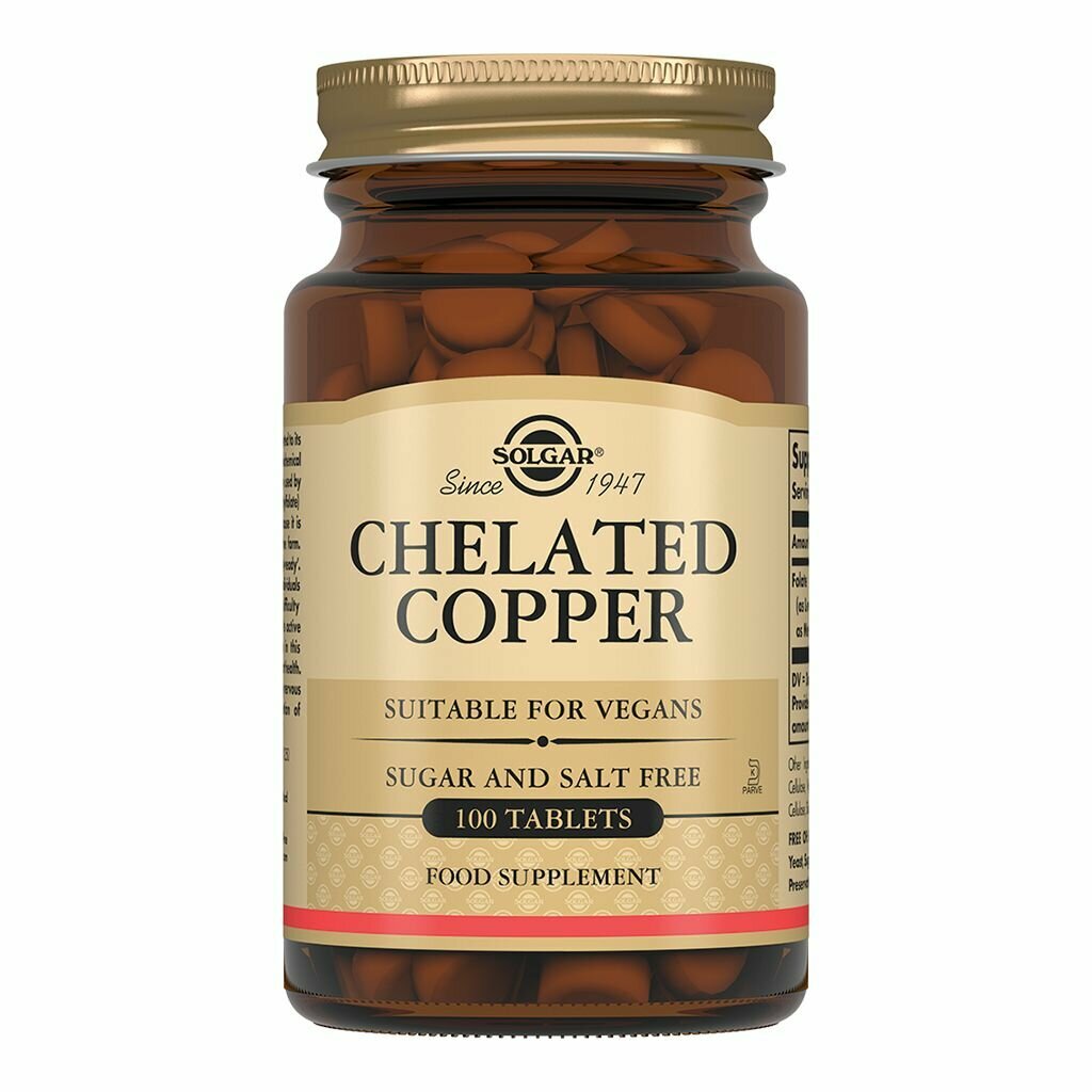 Солгар Хелат Меди таблетки массой 400 мг, 100 шт.