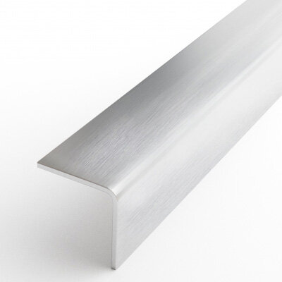 Профиль угловой Лука ПУ20 НС, 20х20 мм, длина 2,7 м, нержавеющая сталь сатинированная