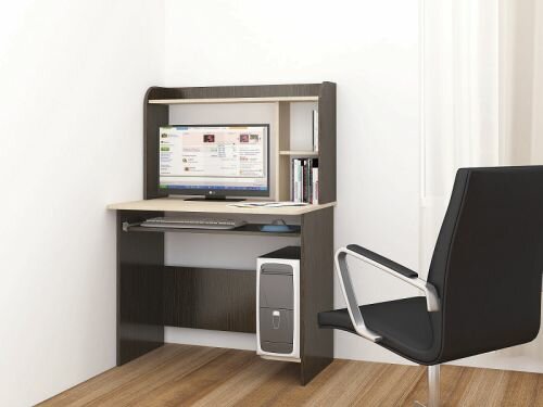 Стол компьютерный Грета-2, венге/дуб сонома, 90 130 60 см