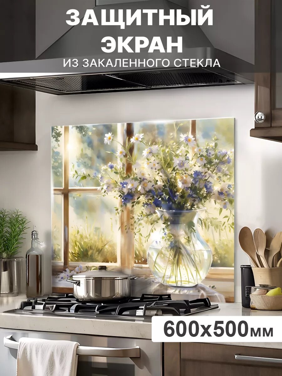 Фартук кухонный 500х600х4мм/Защитный экран для плиты