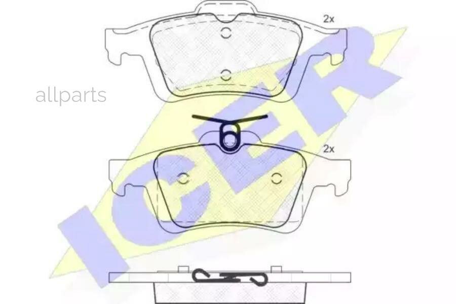 ICER 181744 181744 колодки дисковые задние!\ Mazda 5 1.8i-2.0i/2.0D 05>