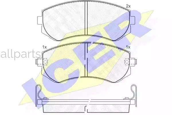 ICER 181300 Тормозные колодки