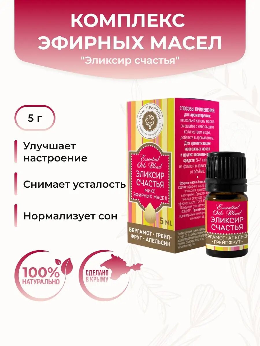 Ароматерапия для дома и воздуха эфирные масла Арома Эликсир