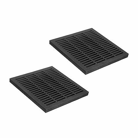 Решетка для дождеприемника 300х300 мм пластиковая черная (2 шт.)
