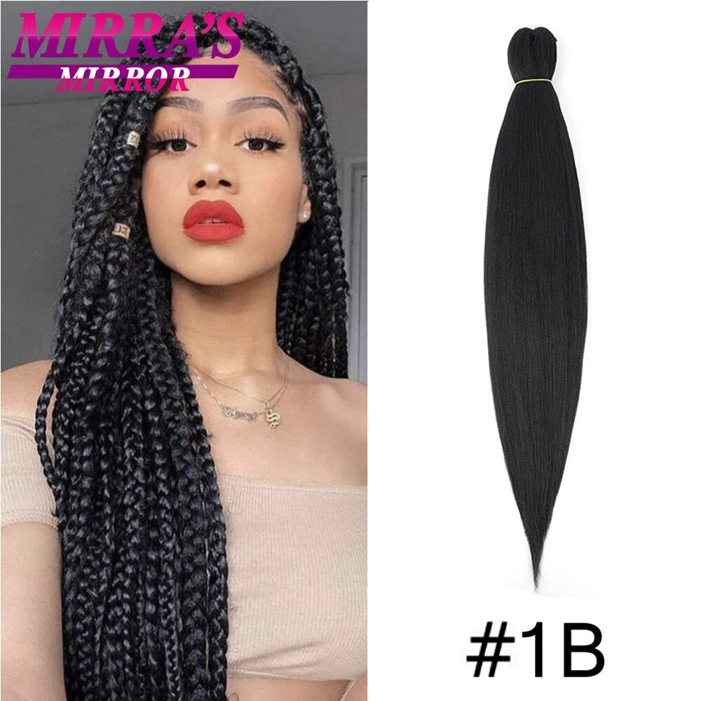 Косы синтетические Jumbo Braids Mirra's Mirror #1B, 30 дюймов, 6 шт/лот