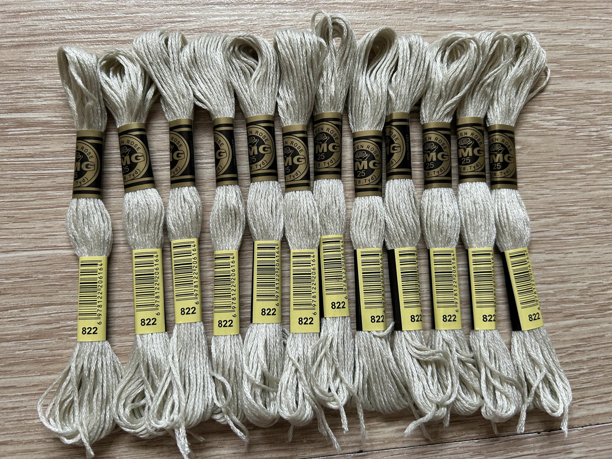 Нитки для вышивания JMC мулине (150-3866) 100% полиэфир 12 штук x 8 м