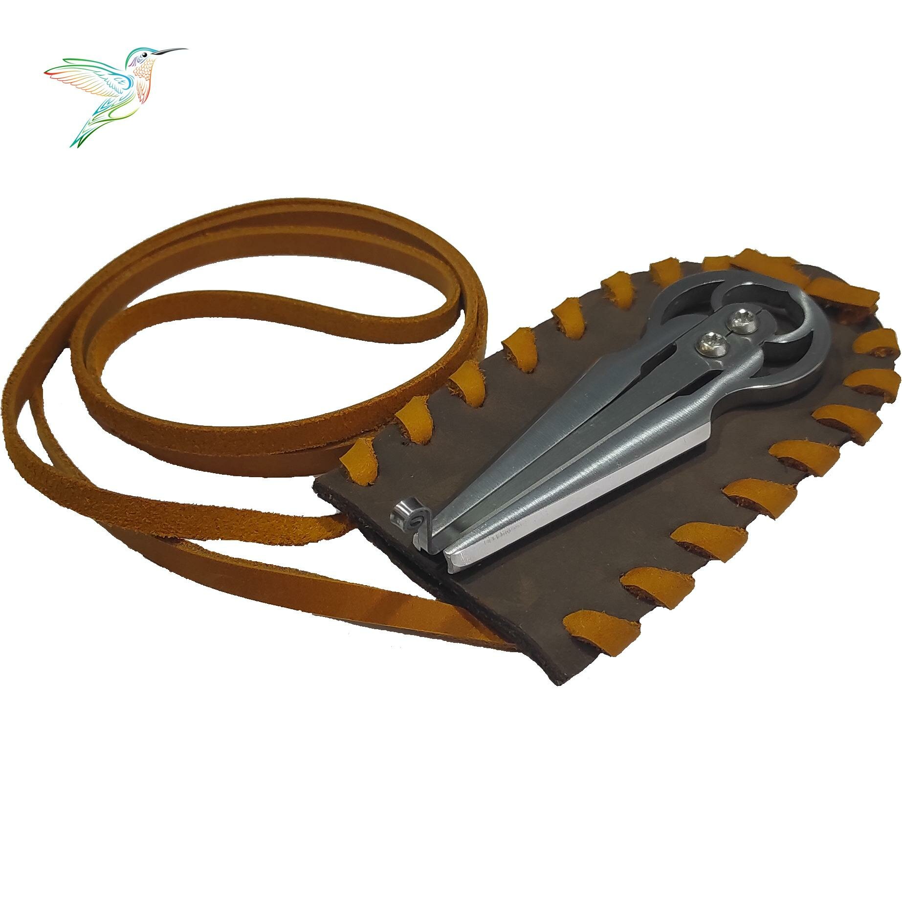 Варган Глазырина "Сверчок" с кожаным чехлом - профессиональный музыкальный инструмент, великолепный подарок, миниатюрный