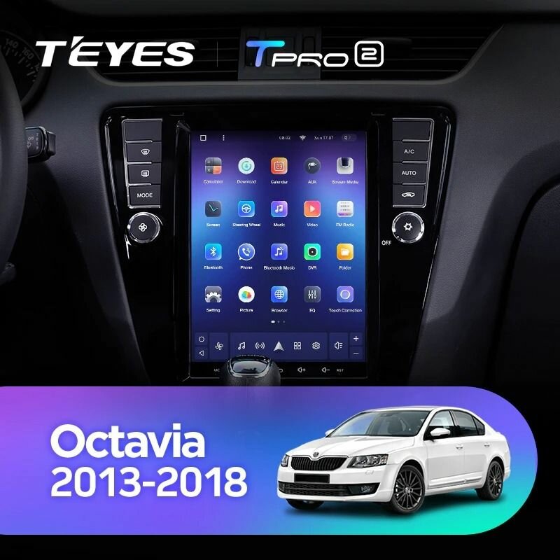 Штатная магнитола Tesla style Teyes TPRO 2 4/64 Skoda Octavia 3 A7 (2013-2018) Тип-А