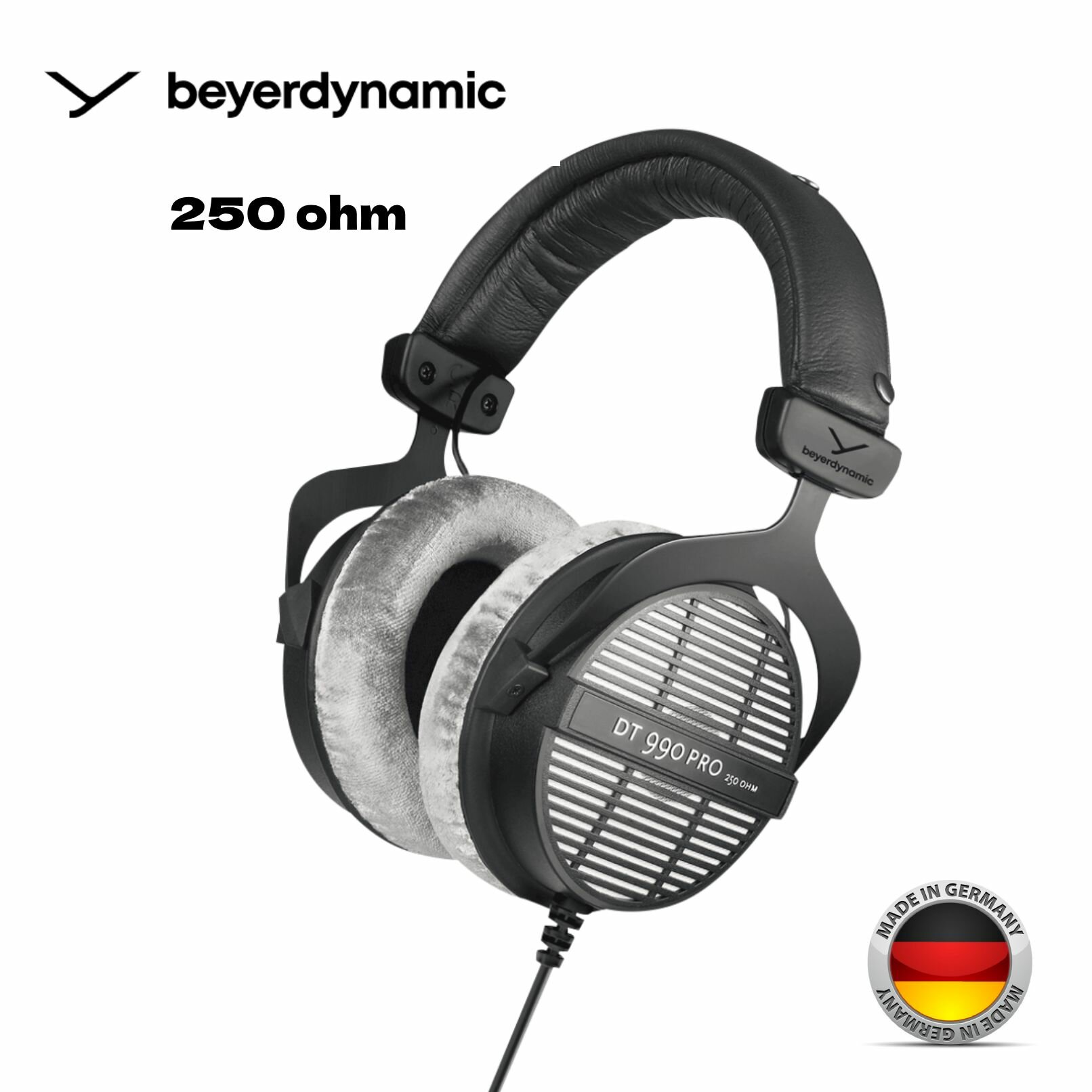 Наушники Beyerdynamic "DT 990 PRO", с переходником, открытые, 3.5мм, черные