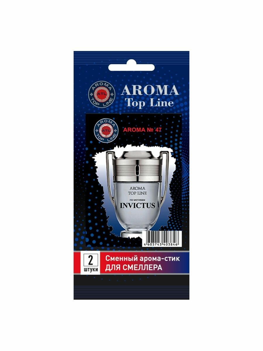 Сменный ароматический картридж для смеллера на дефлектор автомобиля, аромастик Invictus