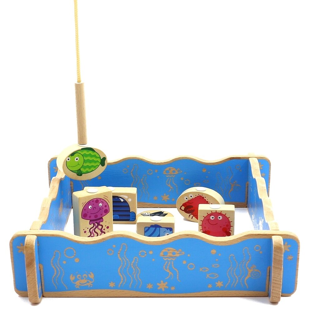 Рыбалка Мир деревянных игрушек дерево, удочка, в коробке