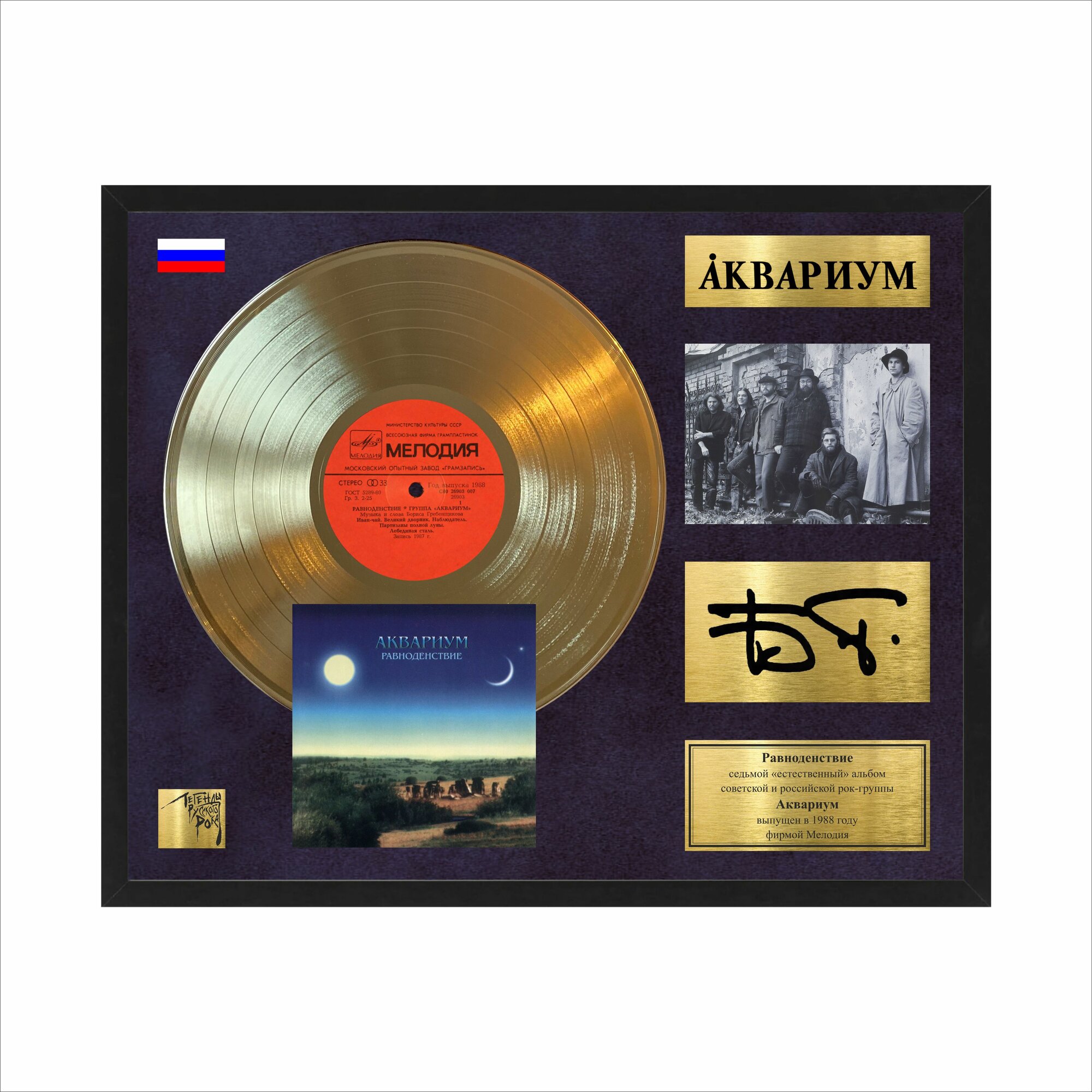 Виниловая пластинка Аквариум в рамке