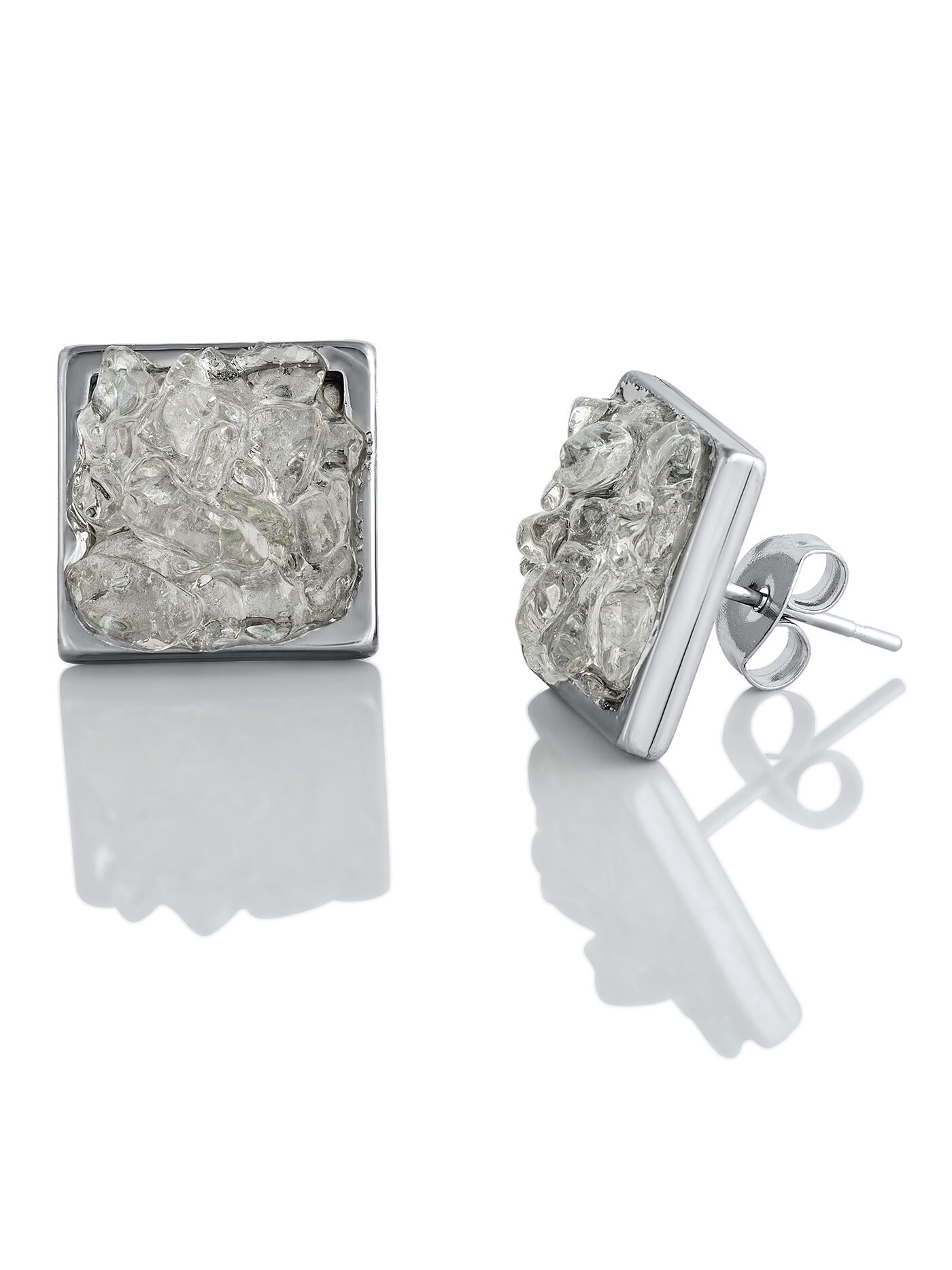 Серьги, горный хрусталь