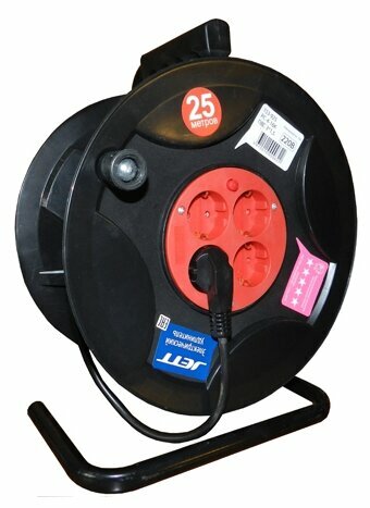 Удлинитель на катушке силовой Jett 4 розетки 50м 153-950 16А с/з 50 м