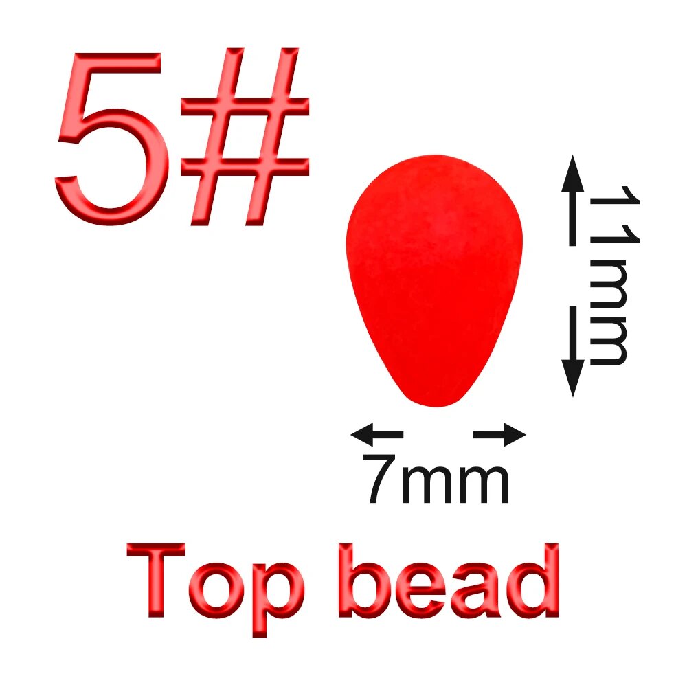 Красные бусины Top bead 5#, 11x7 мм