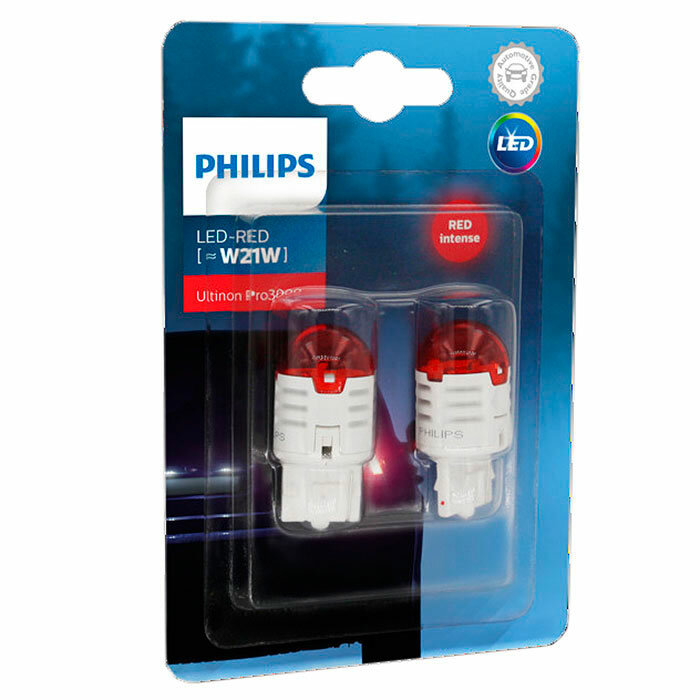 Лампы автомобильные светодиодные PHILIPS W21/5 LED red 11066 U30R B2 PHILIPS-11066U30RB2