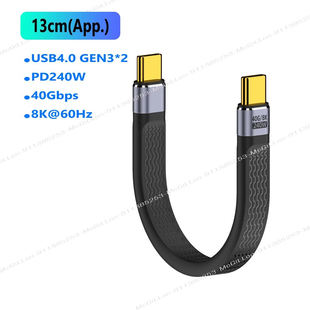 PD 240 Вт USB 3. 0 Gen3 Type C кабель 5A Быстрая зарядка USB C для фотокабеля Thunderbolt 3 8K @ 60 Гц Шнур USB Type C 40 Гбит/с кабель для передачи данных MaleC to MaleC 240W