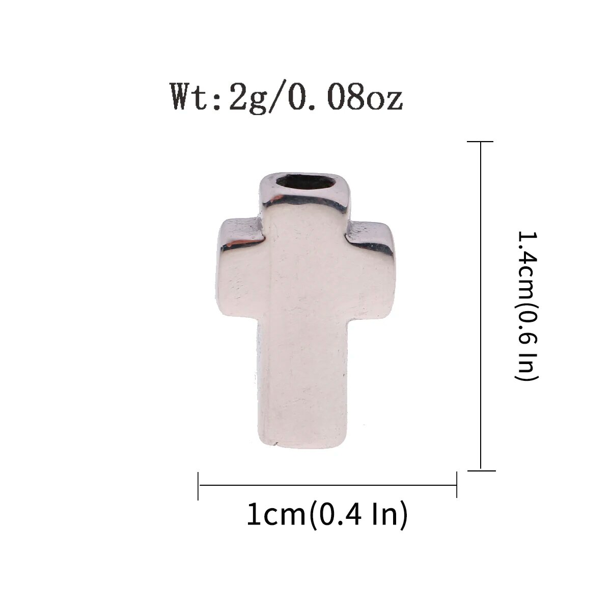 Бусины Yviesio 3 шт, крестики, нержавеющая сталь, серебристый, золотой, черный 3pcs, BDG023-2