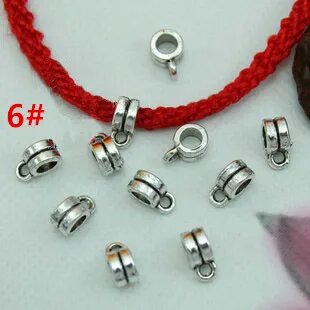 Серебряные трубки-вешалки для бисера, 30 шт 30Pcs Style 6