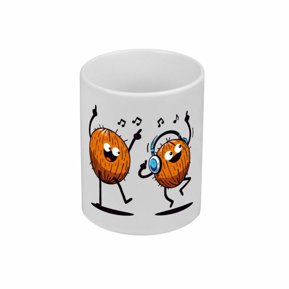 Кружка Два забавных безумных кокоса танцуют под музыку