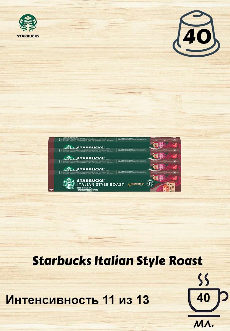 Кофе в капсулах Starbucks Italian Style, 4 уп.