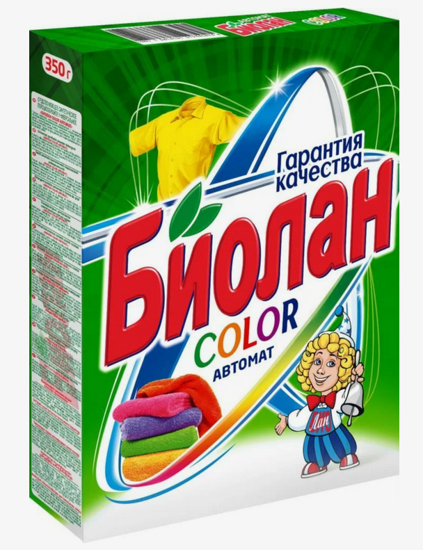 Порошок стиральный Биолан автомат Колор, 350 г
