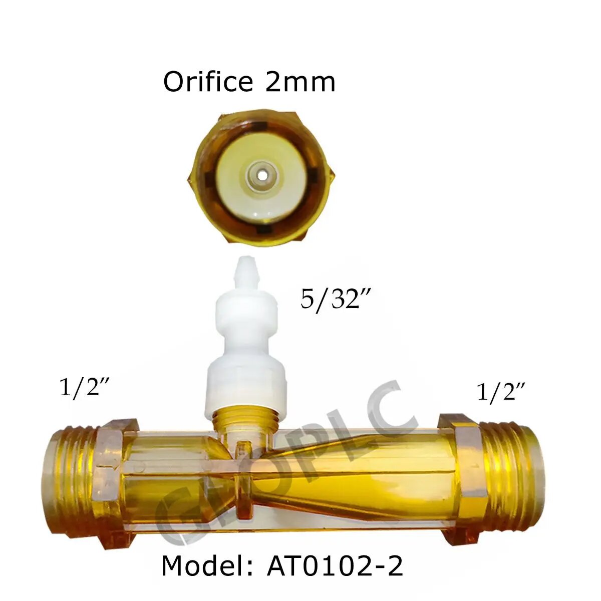 Инжектор Вентури GLOPLC 1/2 дюйма ПВДФ AT0102-2