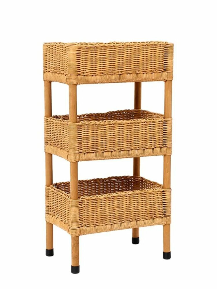 Полка для хранения из ротанга в деревенском стиле, от пола до потолка, 30х20х60 см