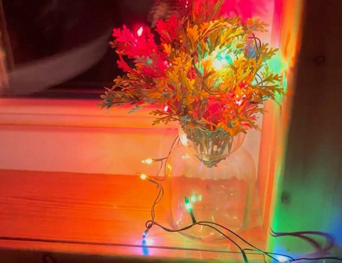 Электрогирлянда 30 разноцветных миниламп 1.8 м, мигание, зеленый ПВХ, IP20, SNOWHOUSE