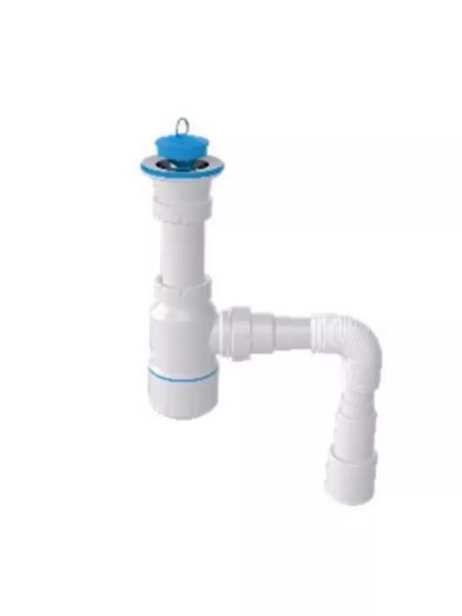 Сифон для умывальника с разборным выпуском 64мм, с гибкой трубой 1 1/4", AV Engineering (AVE129751)