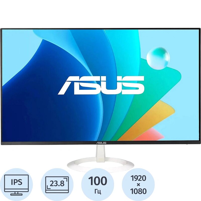 Монитор ASUS VZ24EHF-W(90LM07C2-B01470)23.8/FHD/IPS/100Hz/250cd/1ms/HDMI