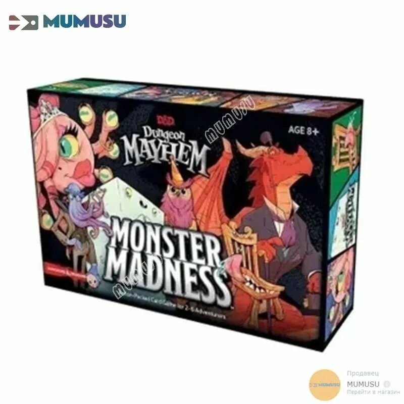 MUMUSU Карточная игра Dungeons & Dragons Monster Madness, многоцветная