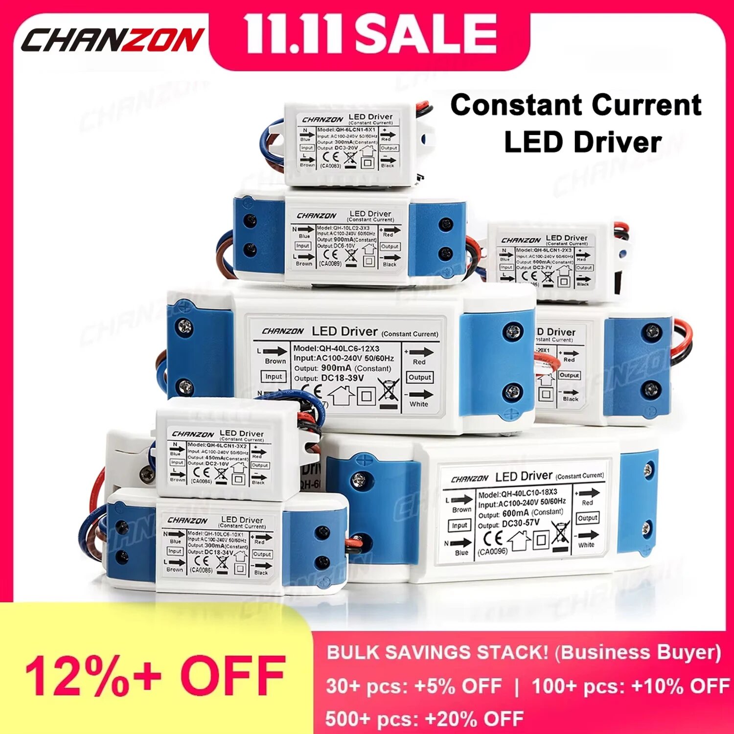 CHANZON Трансформатор освещения постоянного тока 1-50Вт