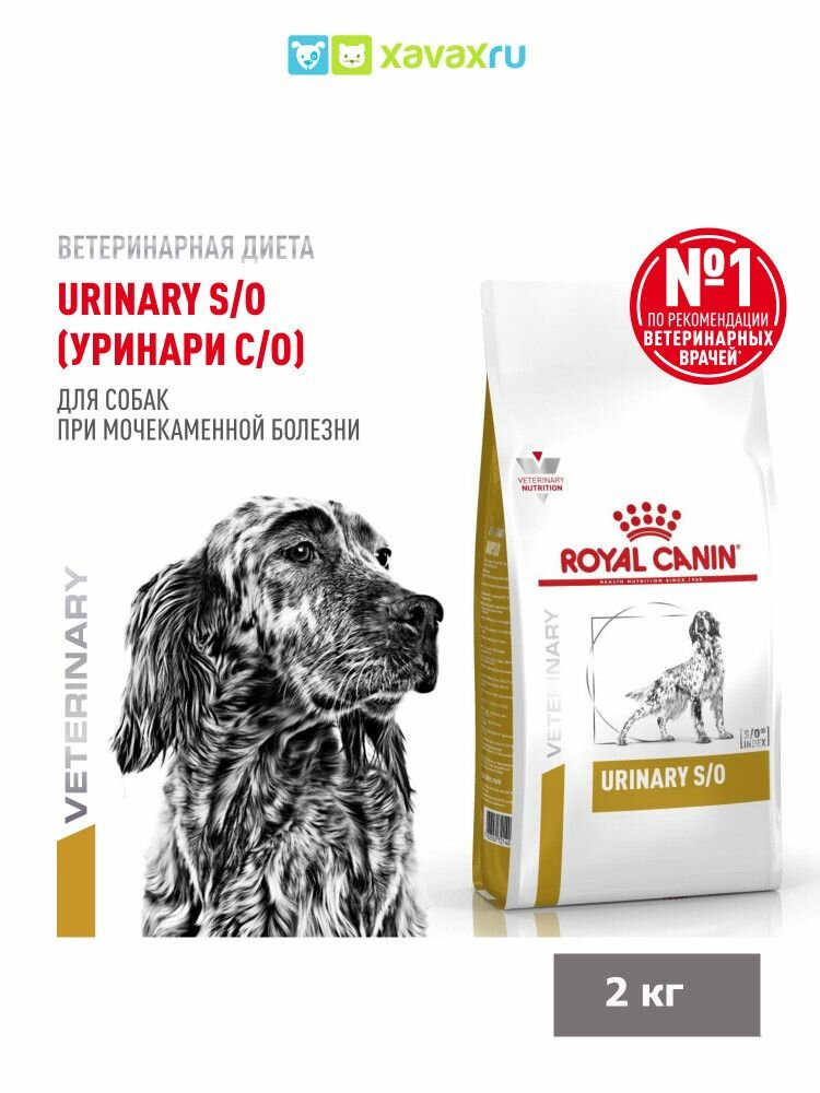 Сухой корм Royal Canin URINARY S/O для взрослых собак при мочекаменной болезни, 2 кг