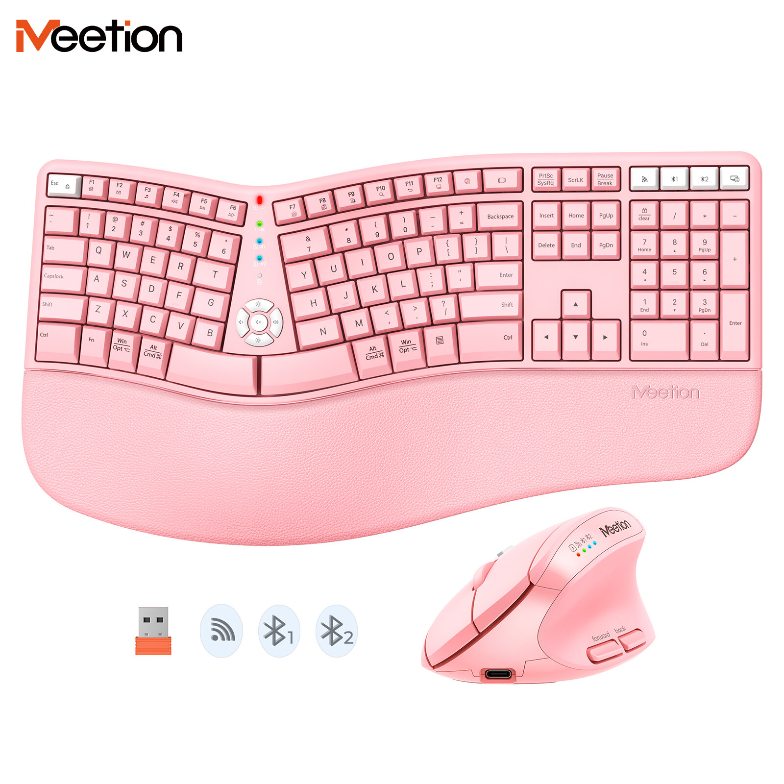 Набор для совещаний DirectorC2, эргономичная беспроводная клавиатура и мышь, с функциями 2.4G и Bluetooth, подходит для Windows / Mac / компьютера /ноутбука, русская раскладка