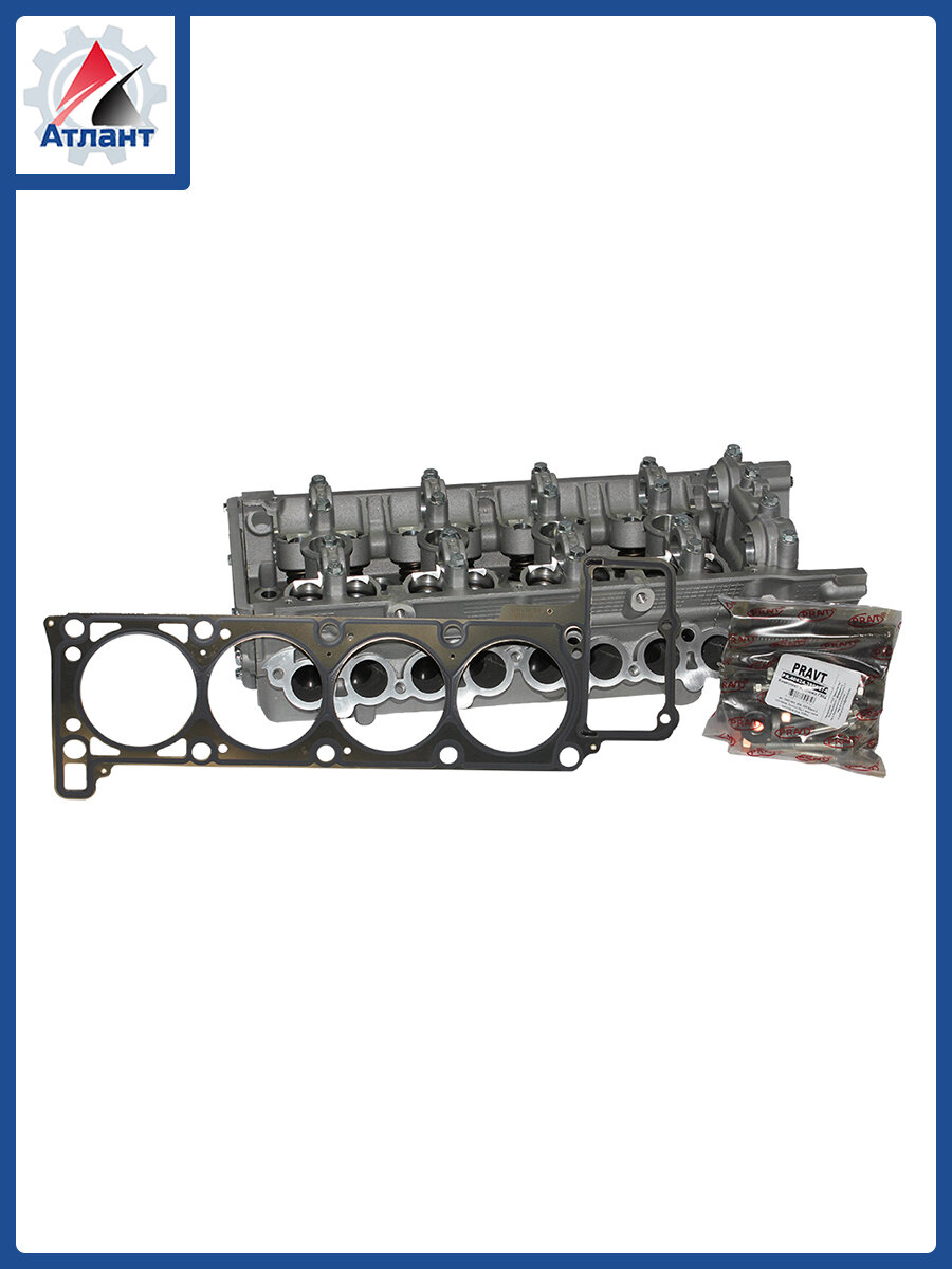 PRAVT Головка блока цилиндров дв. ЗМЗ-40524, 40525, 40904, 40905 в сборе, с крепежем и прокладкой (трехопорная) Евро-3 арт. PR.40624.3906562-11