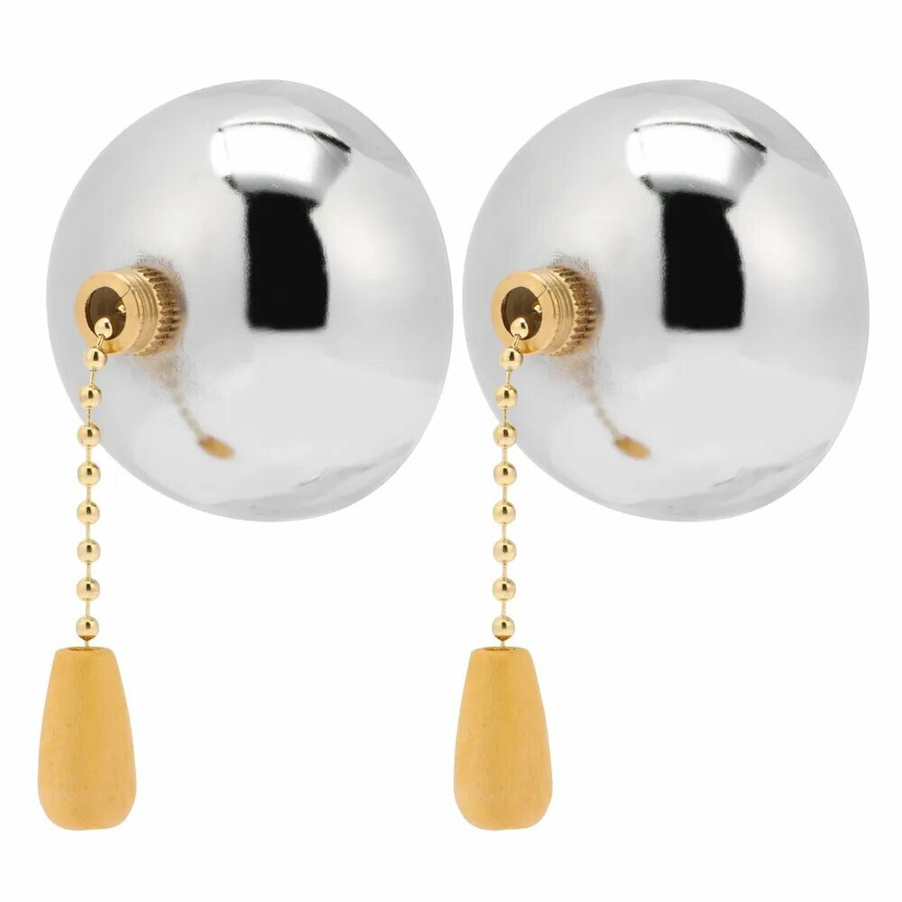 Металлический серебристый подвесной выключатель с цепочкой из железа для дома, 2 шт