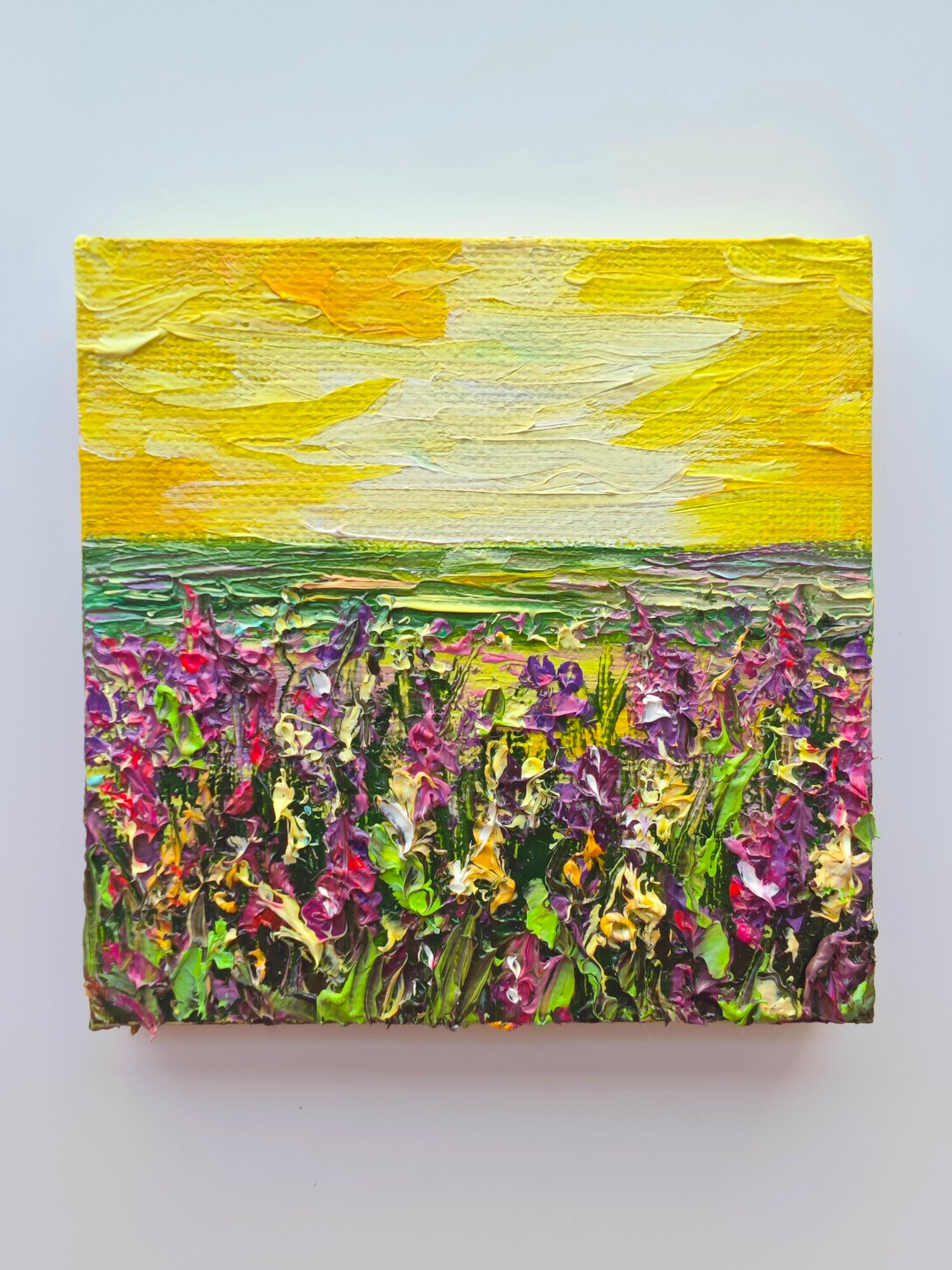 Мини картина маслом на холсте 10х15см