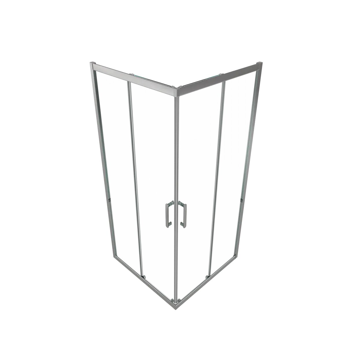 Душевой уголок Triton Фикс-Хром 80х80 без поддона, квадратная форма, цвет профиля хром