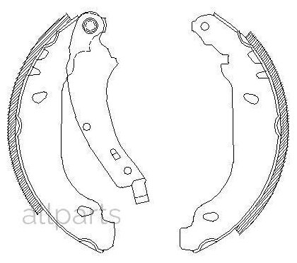 ROAD HOUSE 407400 Колодки торм. бараб Clio II