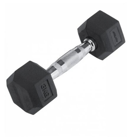 Гантель обрезиненная STARFIT DB-301 3 кг, черная