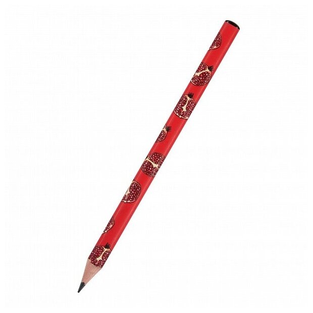 Карандаш Bruno Visconti, чернографитовый, 4B, HappyGraphix Jumbo "FRESH & FRUITY. Гранат", Арт. 21-0062/04