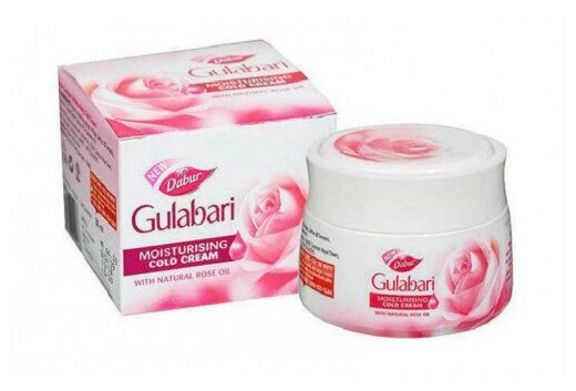 Увлажняющий крем для лица с маслом розы Гулабари / Gulabari moisturising cold cream, Dabur , 30 мл