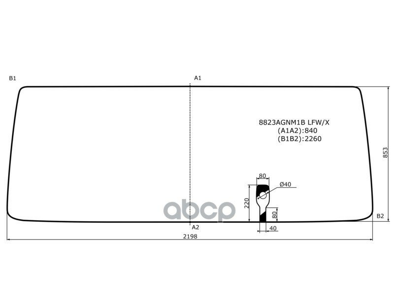 Стекло лобовое (Датчик дождя) Volvo FH 92-12 / FM 92-12 XYG арт. 8823AGNM1B LFW/X