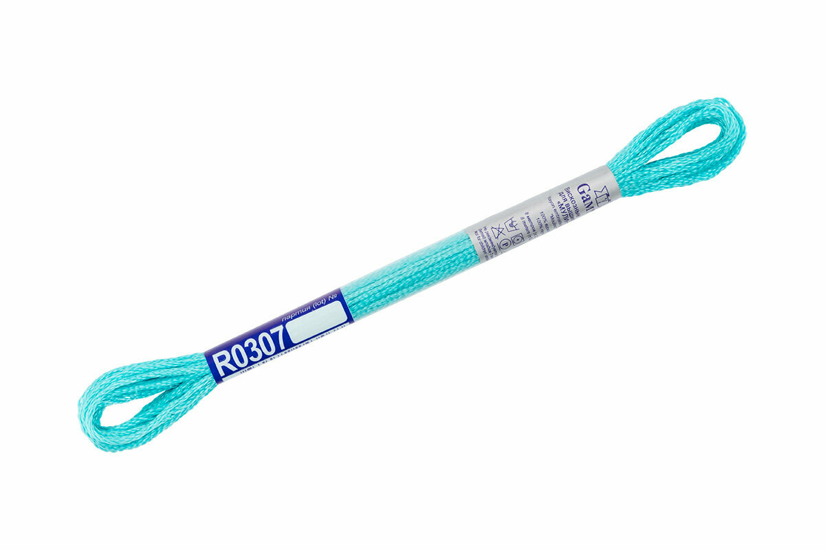 Мулине "Gamma" 100% вискоза 8 м R0307 бирюзовый