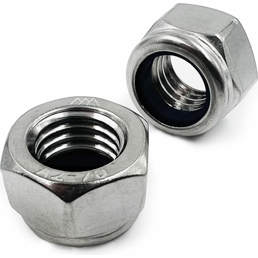 Нержавеющая самоконтрящаяся гайка KREPFIELD М5, DIN 985, А2, 200 шт. 985А2-70ГАЙКАМ5-200