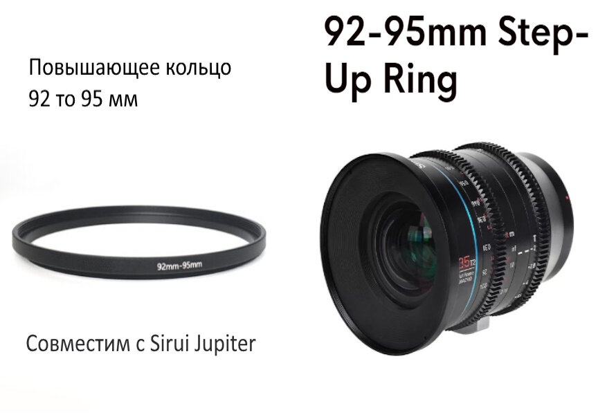 Повышающее кольцо переходное адаптер для объектива 92 to 95 мм