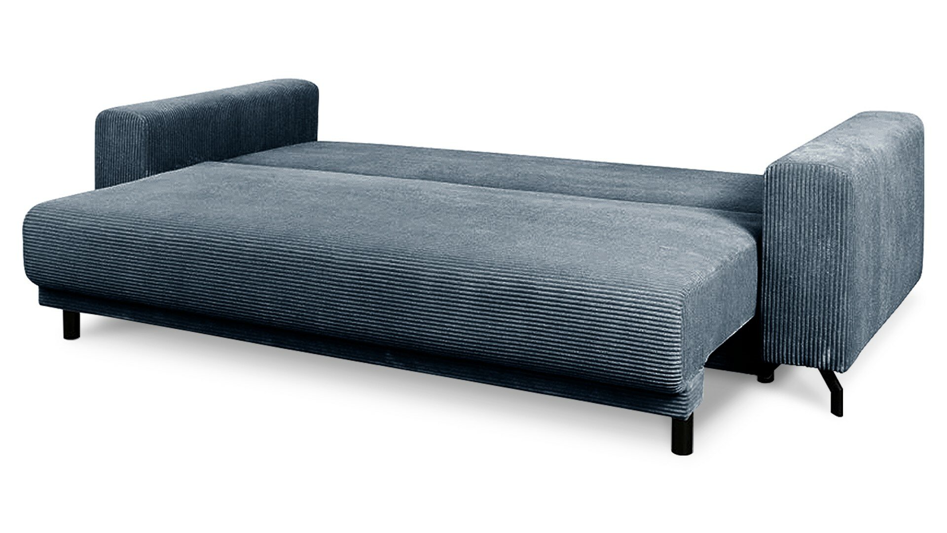 Диван Сенлин Лайт Cilium Indigo NOW 252x103x90 см, синий Вельвет, еврокнижка Фиеста — фото 1